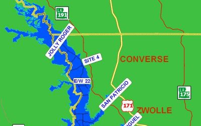 Map of Toledo Bend Boat Lanes – Toledo Bend Lake
